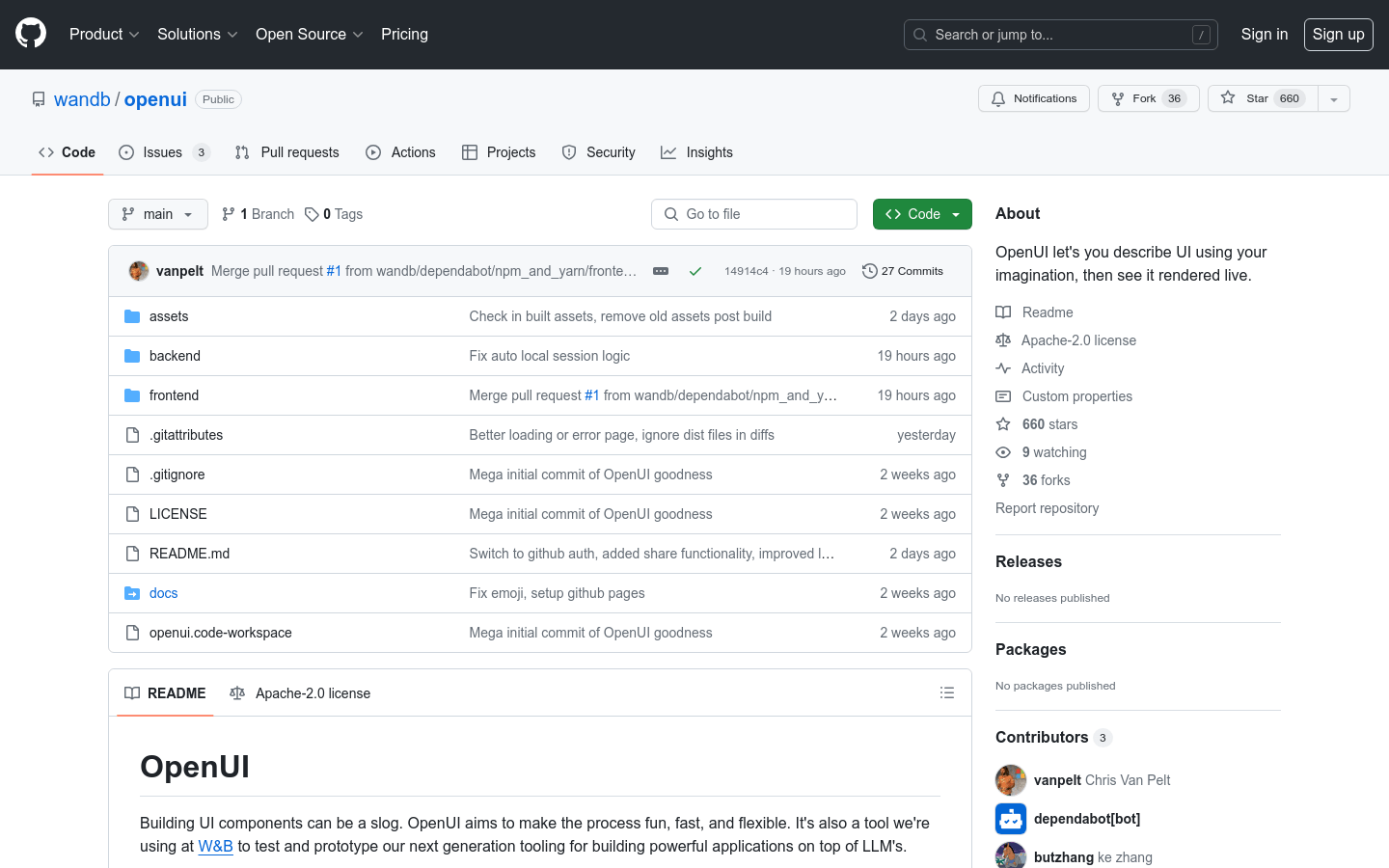 OpenUI网页版入口、使用教程-太平洋科技AI产品库