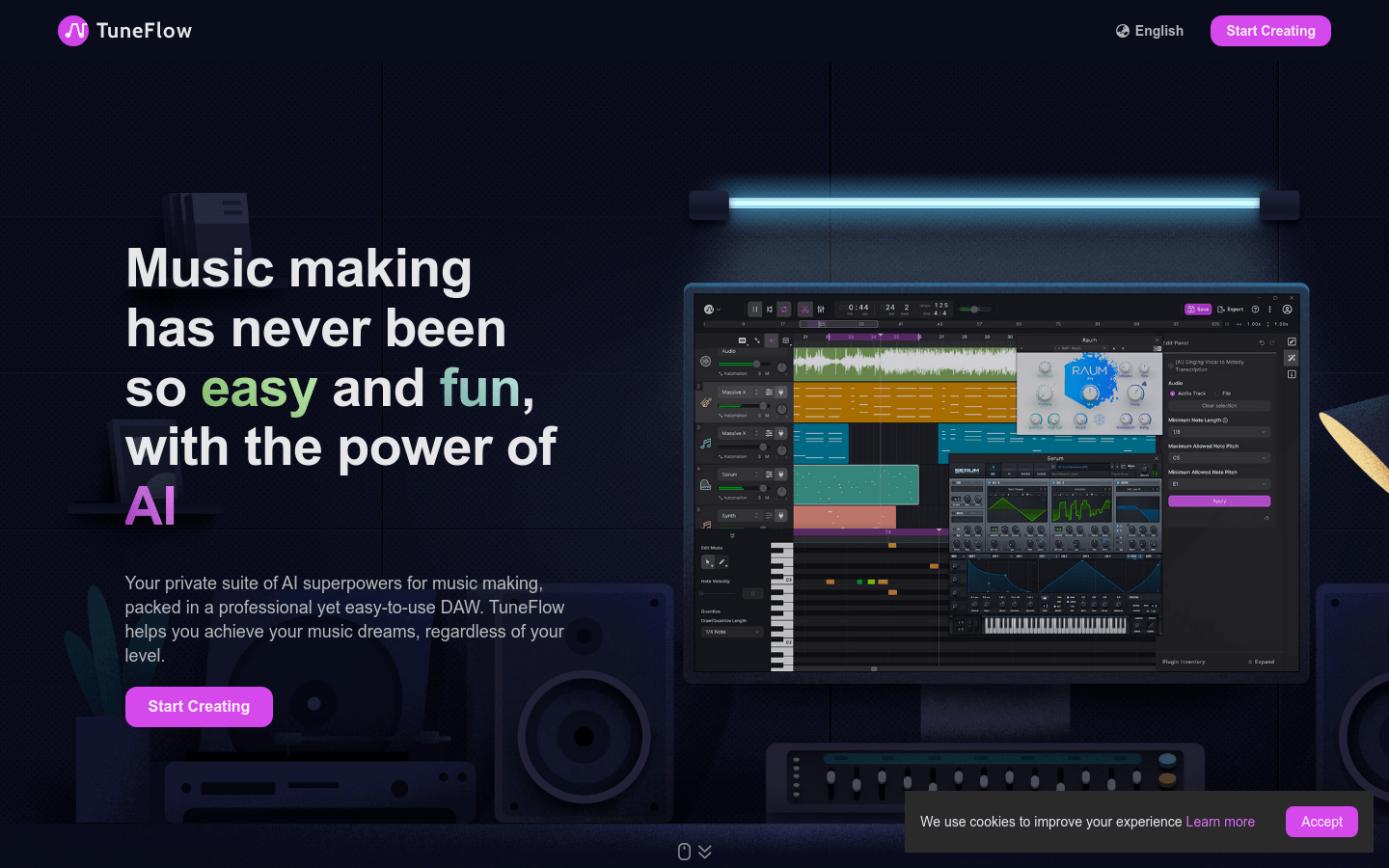 TuneFlow网页版入口、使用教程-太平洋科技AI产品库