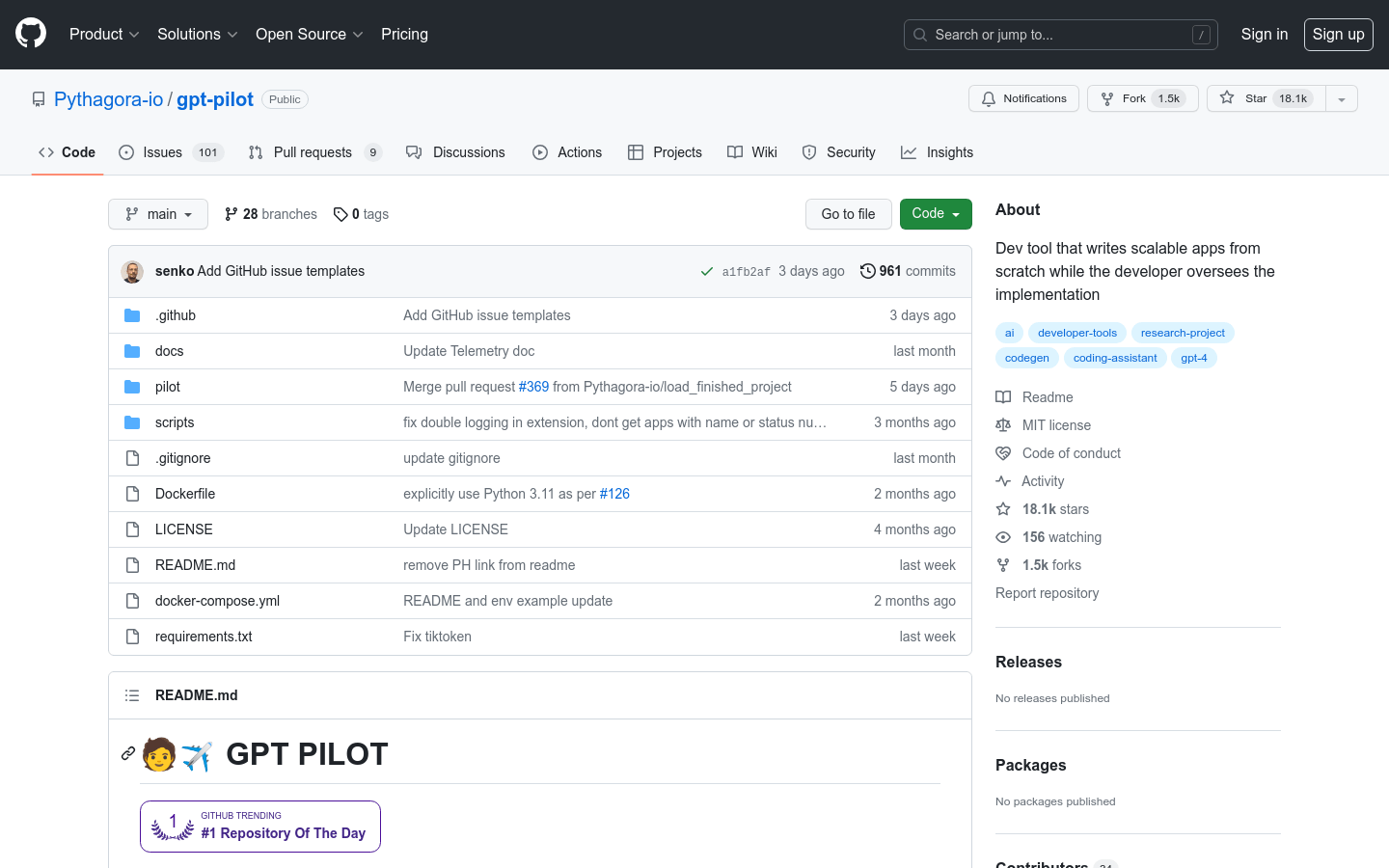 GPT Pilot网页版入口、使用教程-太平洋科技AI产品库
