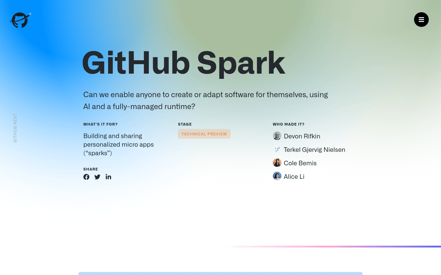 GitHub Spark网页版入口、使用教程-太平洋科技AI产品库