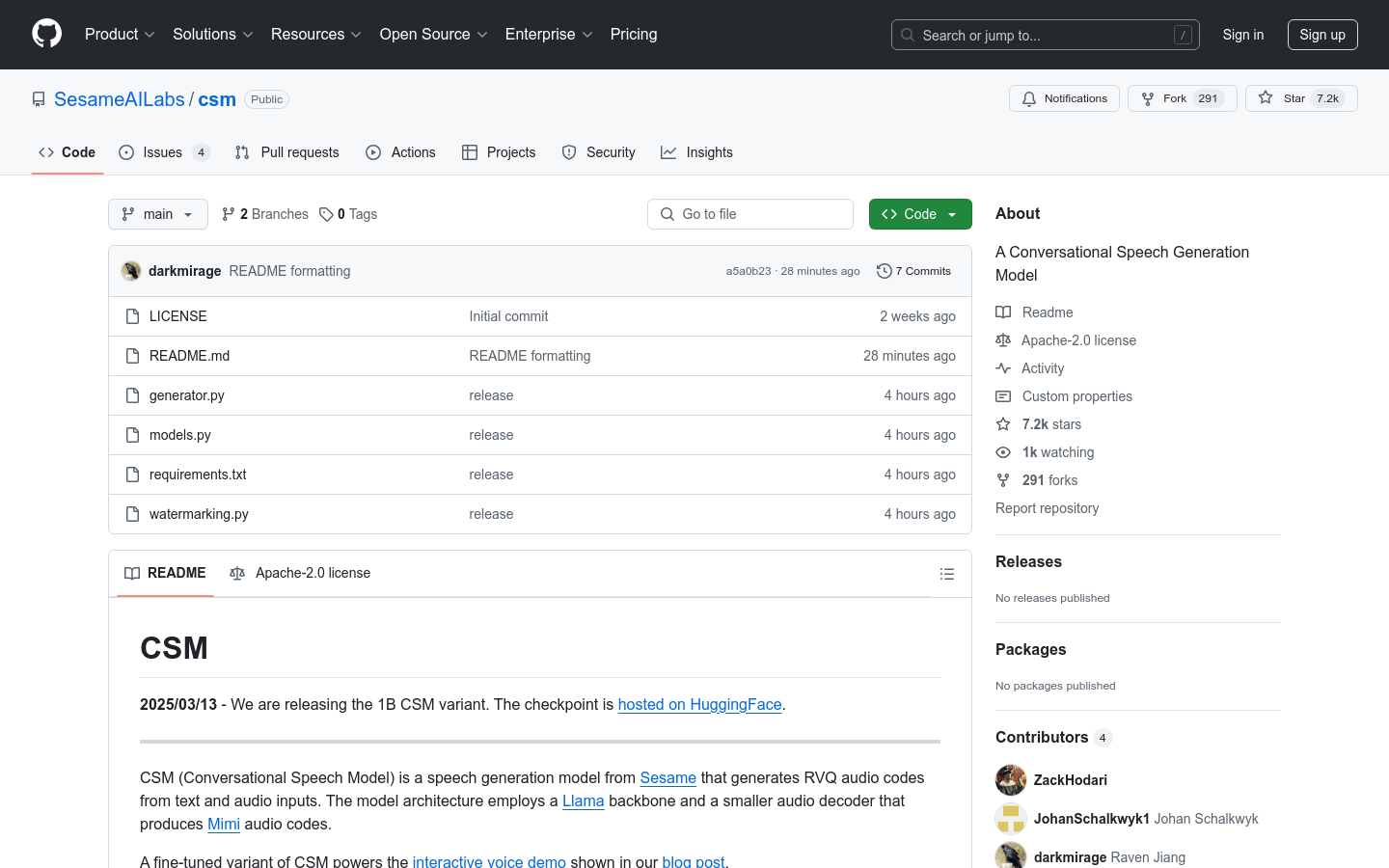 Sesame CSM网页版入口、使用教程-太平洋科技AI产品库