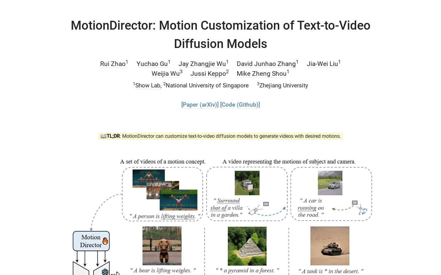 MotionDirector网页版入口、使用教程-太平洋科技AI产品库