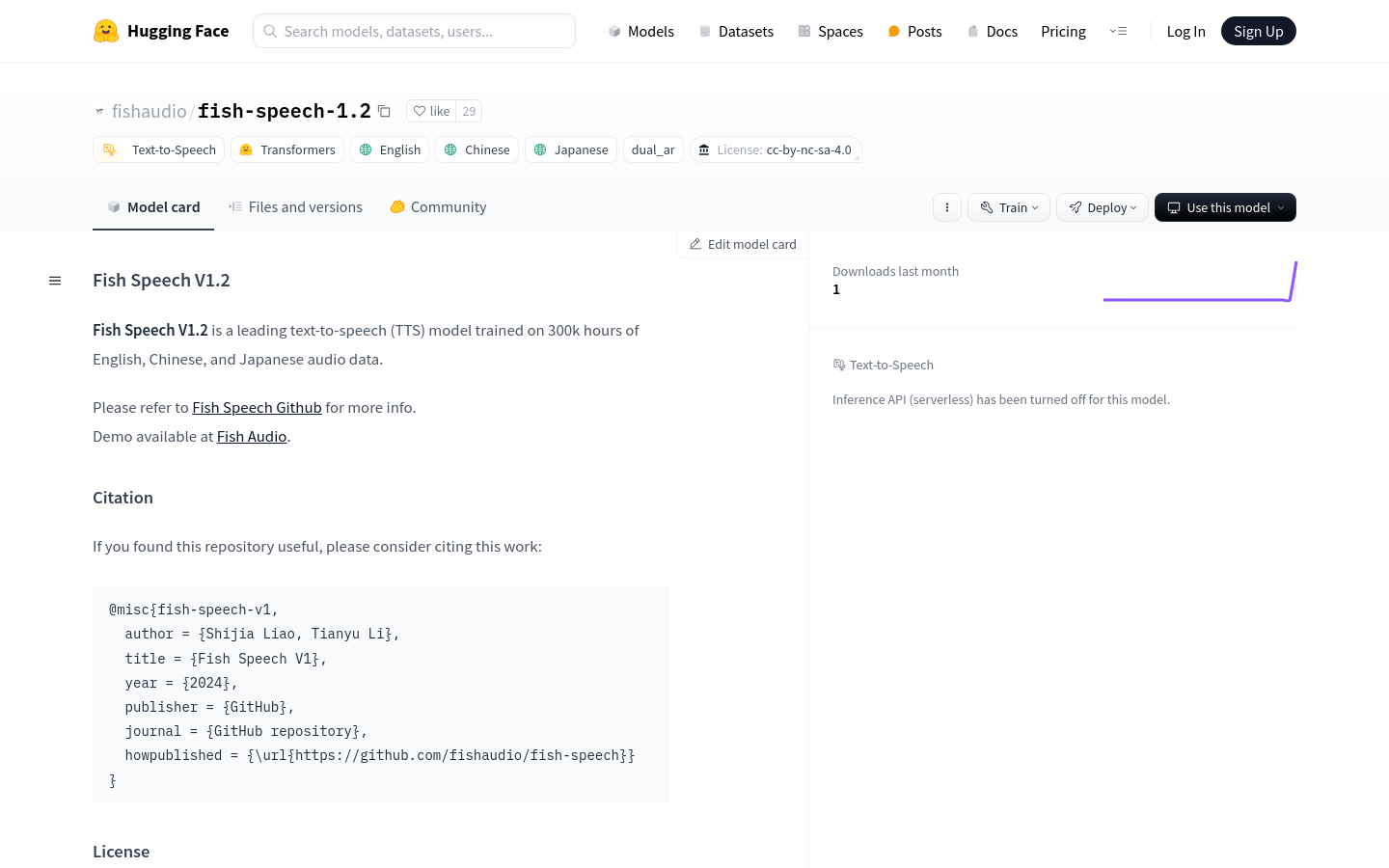 Fish Speech V1.2网页版入口、使用教程-太平洋科技AI产品库
