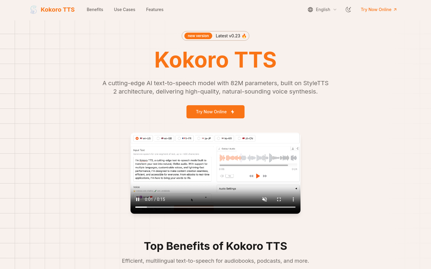 Kokoro TTS网页版入口、使用教程-太平洋科技AI产品库