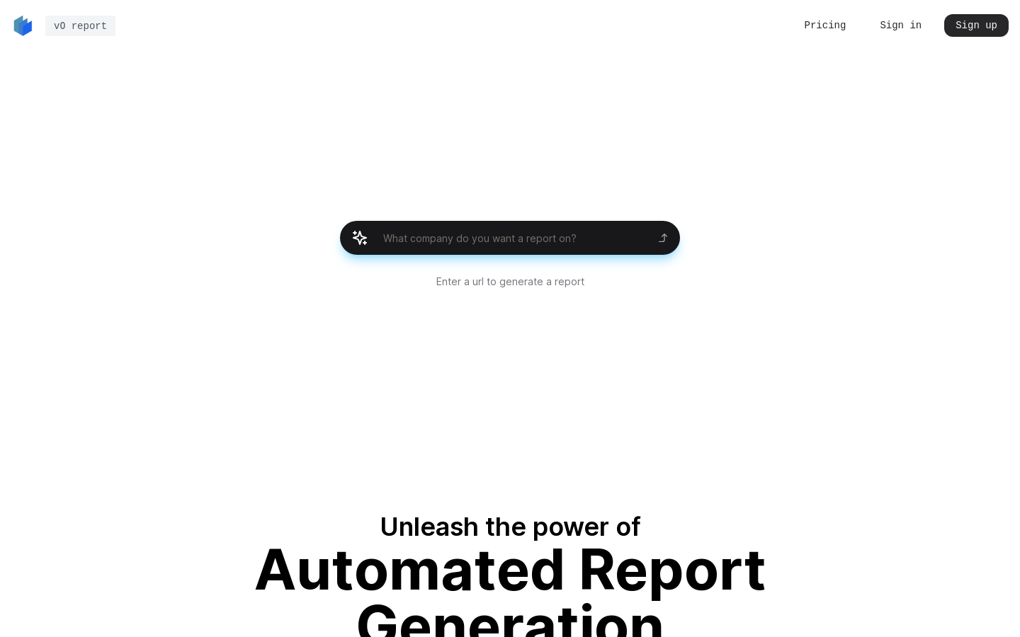 v0 report网页版入口、使用教程-太平洋科技AI产品库