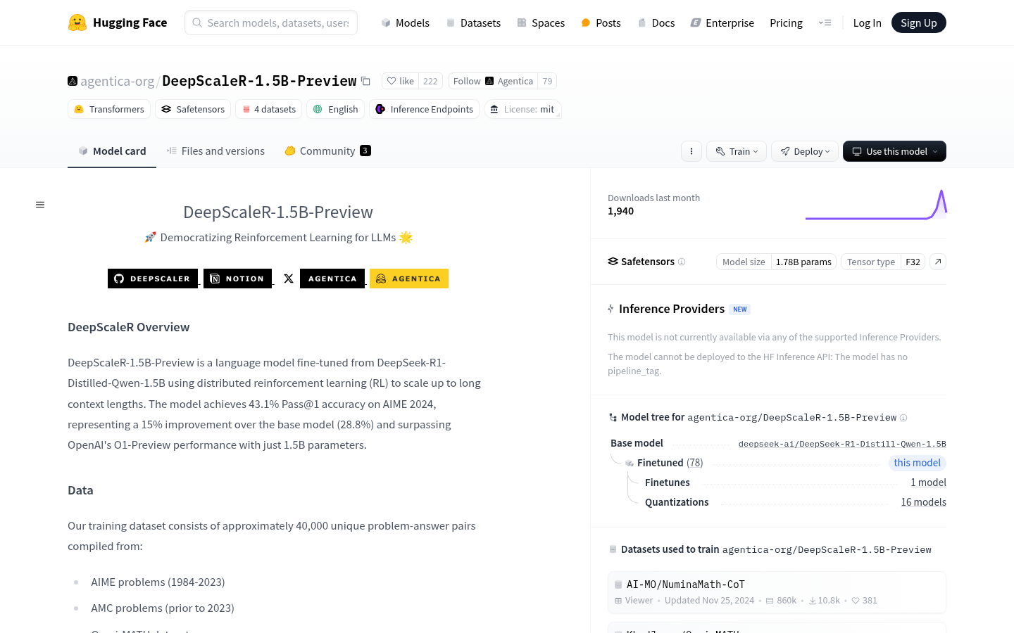 DeepScaleR-1.5B-Preview网页版入口、使用教程-太平洋科技AI产品库