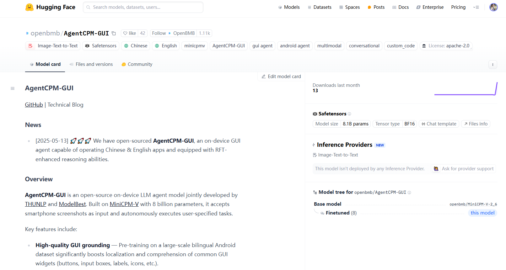AgentCPM-GUI网页版入口、使用教程-太平洋科技AI产品库